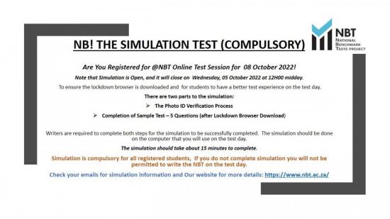 National Benchmark Test Project
